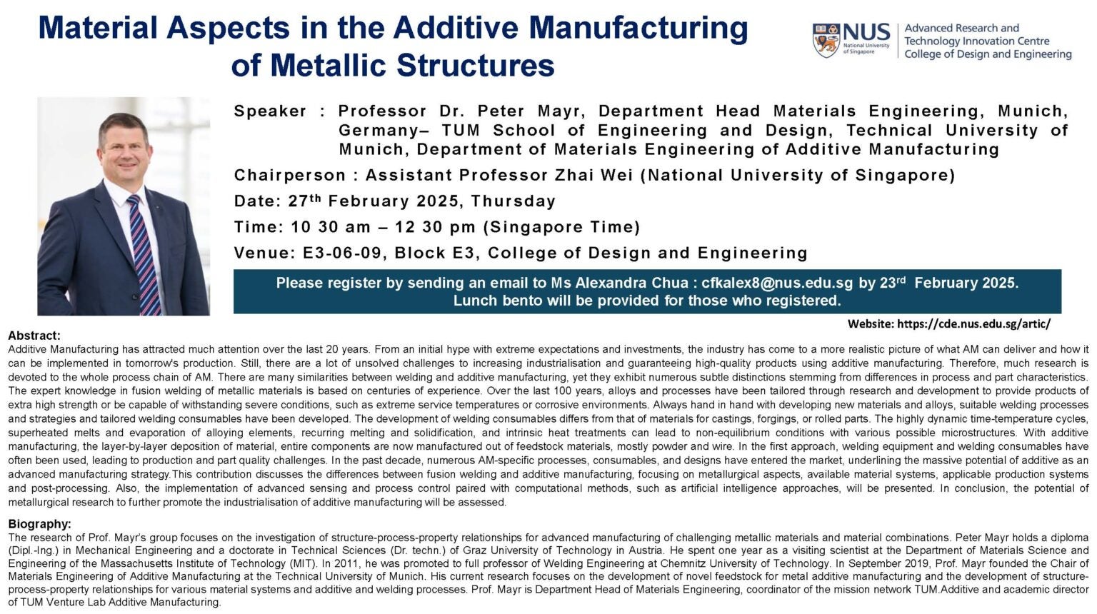 Advanced Research and Technology Innovation Centre (ARTIC)