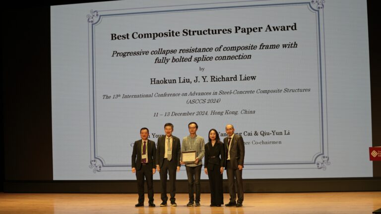 Dr Liu Haokun and Professor Richard Liew from CEE received the Best ...
