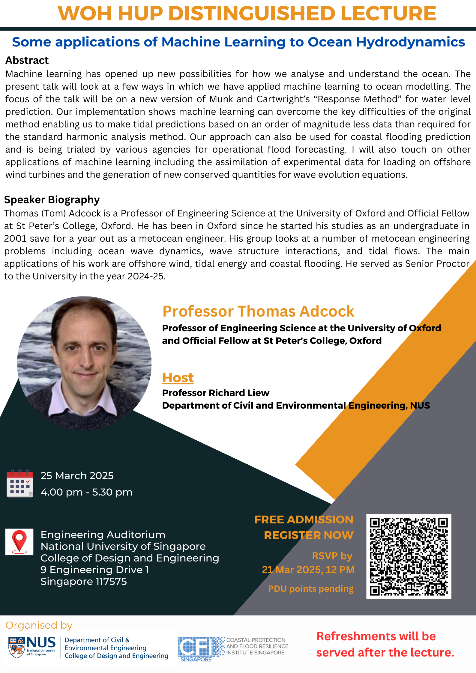 Woh Hup Distinguished Lecture: Some applications of Machine Learning to ...