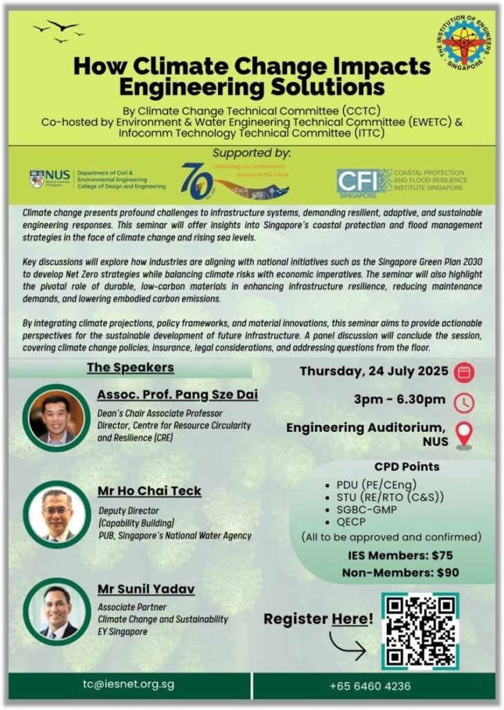 Seminar: How Climate Change Impacts Engineering Solutions – NUS CFI ...