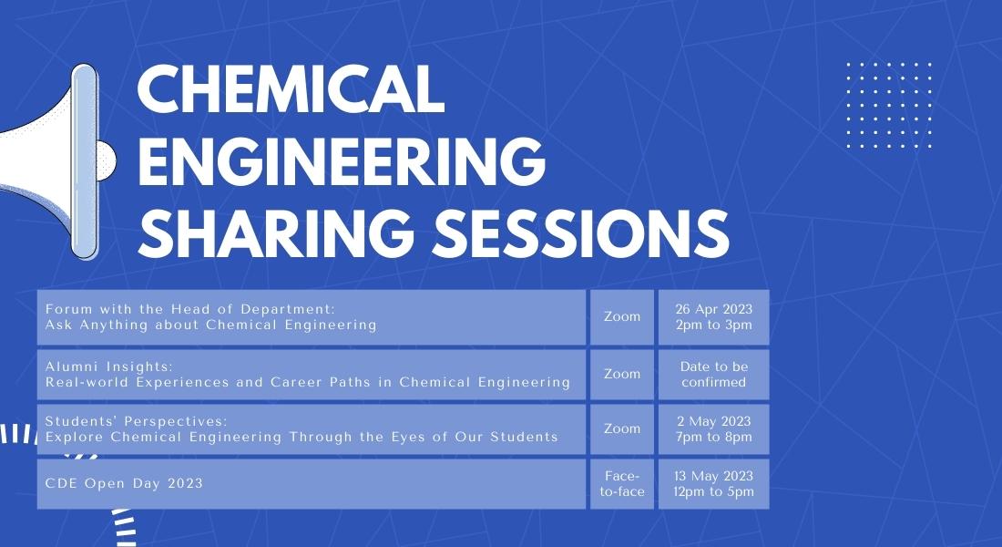 Chemical Engineering Sharing Sessions – Chemical and Biomolecular Engineering
