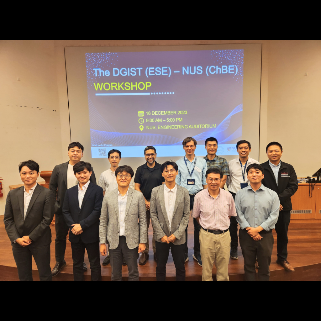 DGIST-NUS Workshop 18 December 2023 – Chemical and Biomolecular Engineering