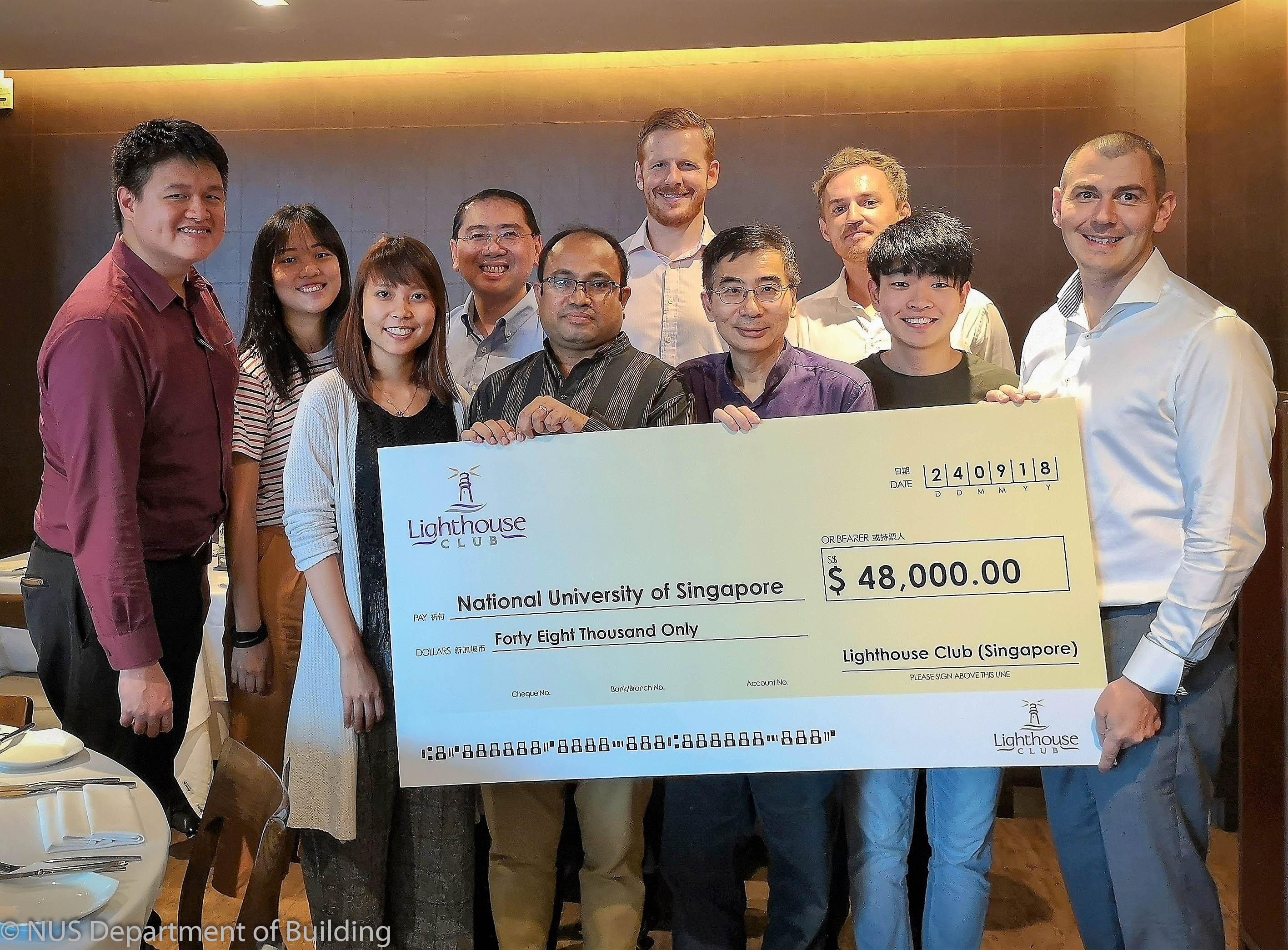 $48,000 donation to the Lighthouse Club (Singapore) Bursary ...