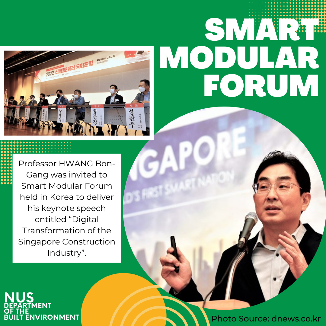 Professor Hwang Bon Gang Was Invited To Smart Modular Forum Held In Korea To Be Part Of The