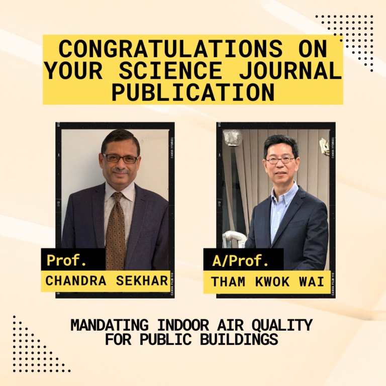 Science Journal Publication – Department of the Built Environment