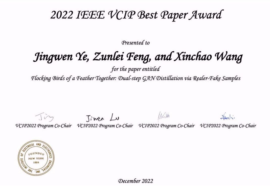 Best Paper Award at the 2022 IEEE International Conference on Visual Communications and Image ...