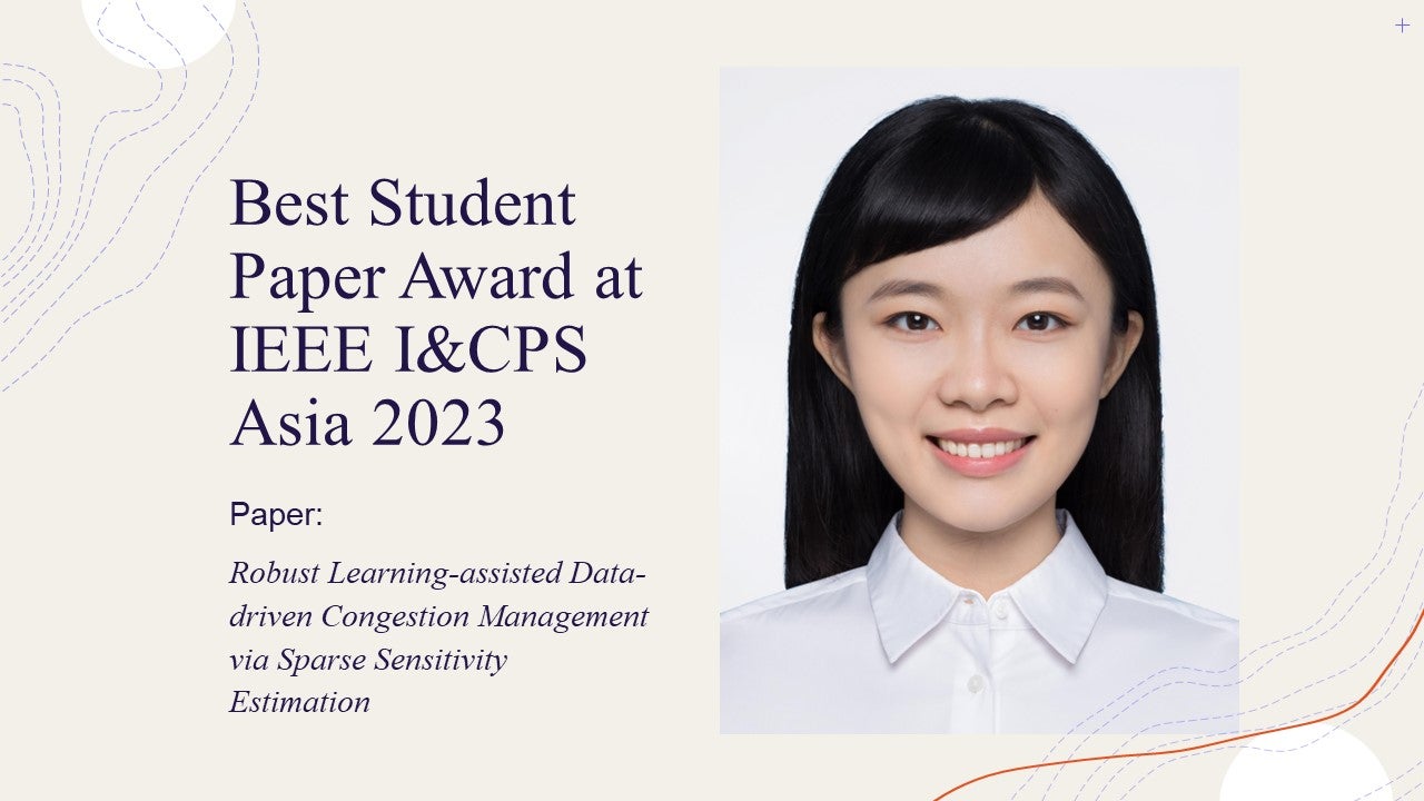 NUS ECE Professor Dipti Srinivasan and Her Research Team Won the Best Student Paper Award at ...