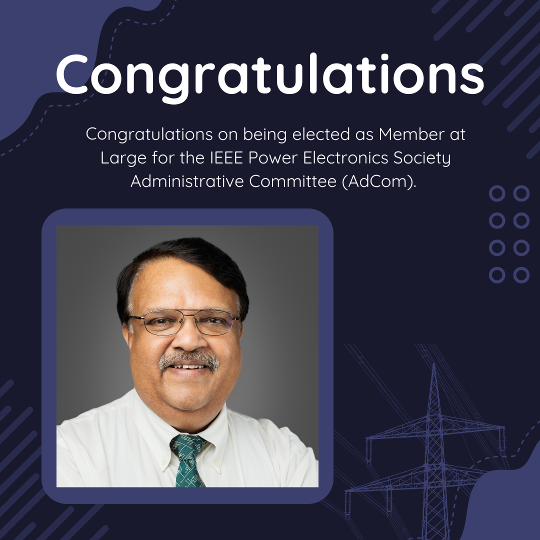 Assoc Prof. Panda Elected as MaLs of PELS AdCom – Electrical and ...