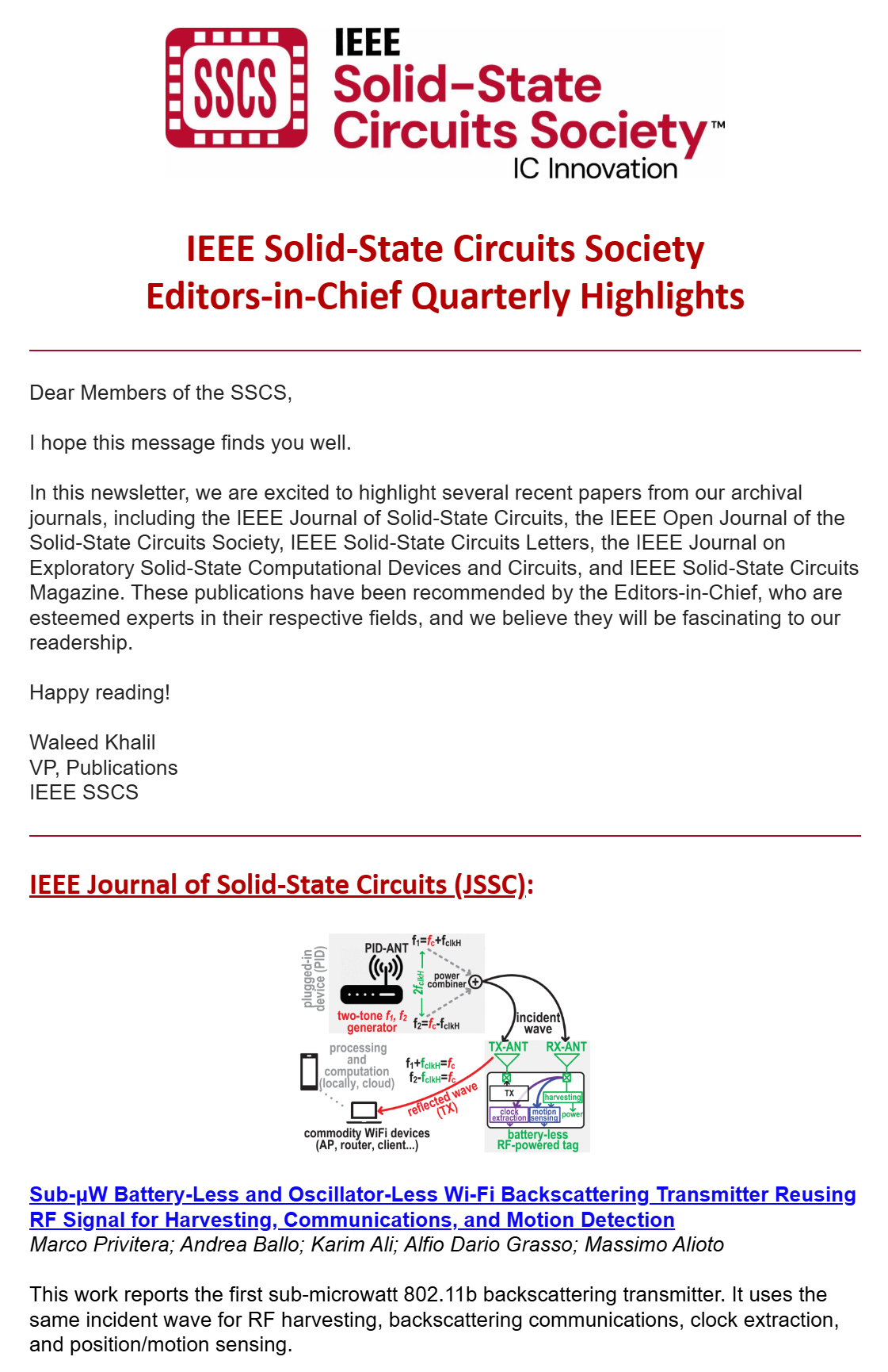 NUS-ECE Green IC research group led by Prof. Alioto selected as ...