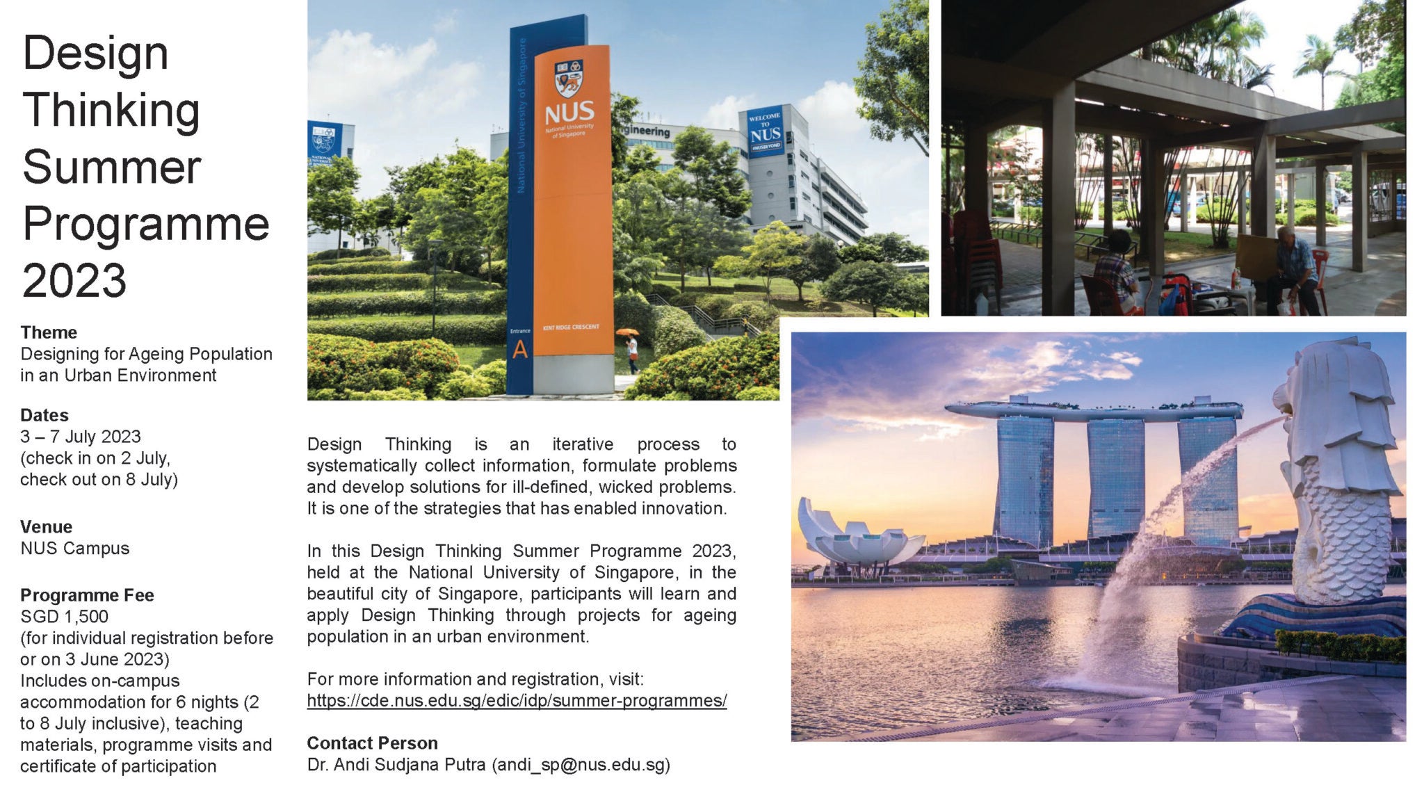 Design Thinking Summer Programme 2023: Designing for Ageing Population ...