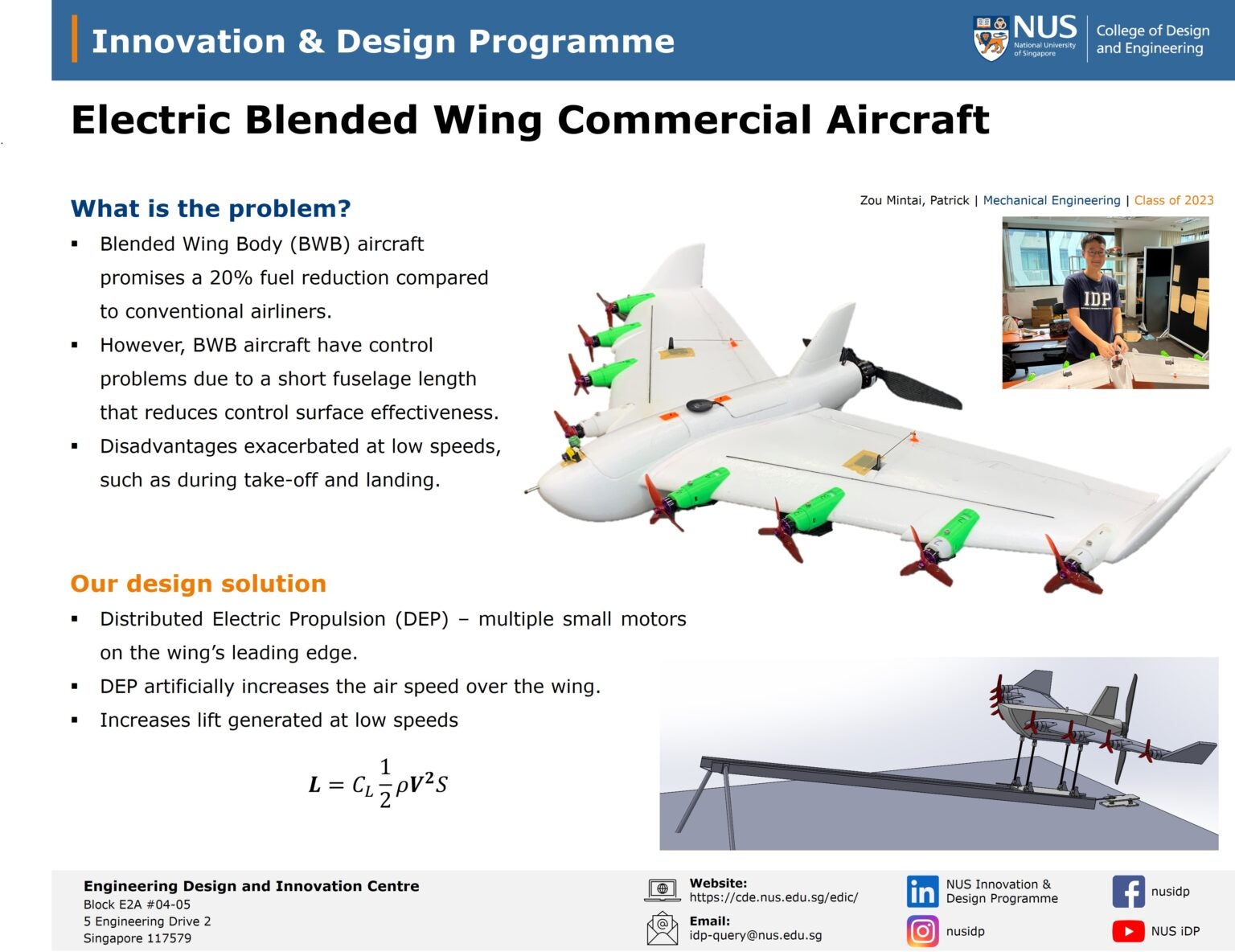 Electric blended wing commercial aircraft – Engineering Design and ...