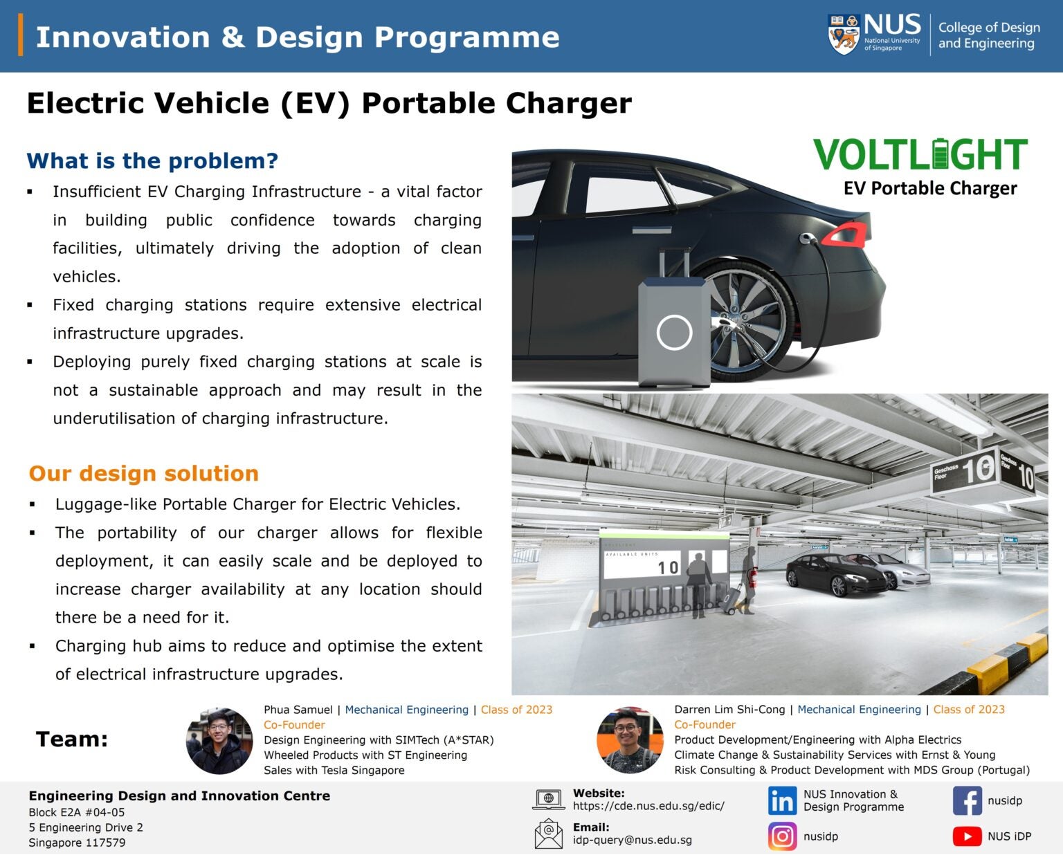 VoltLight: Electric vehicle portable charger – Engineering Design and Innovation Centre