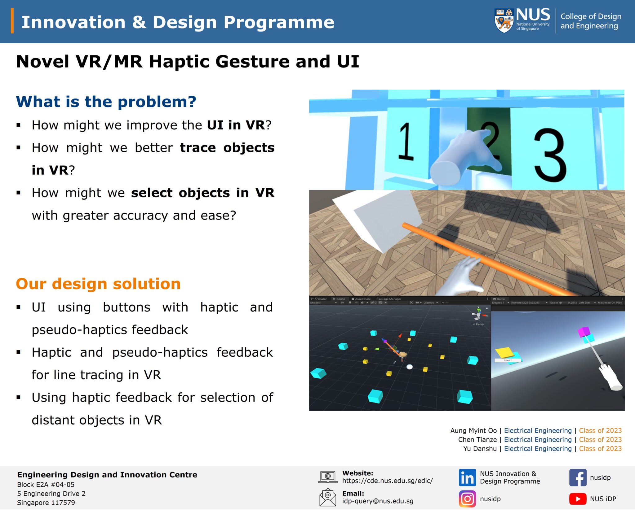 Novel VR/MR haptic gesture and UI – Engineering Design and Innovation ...