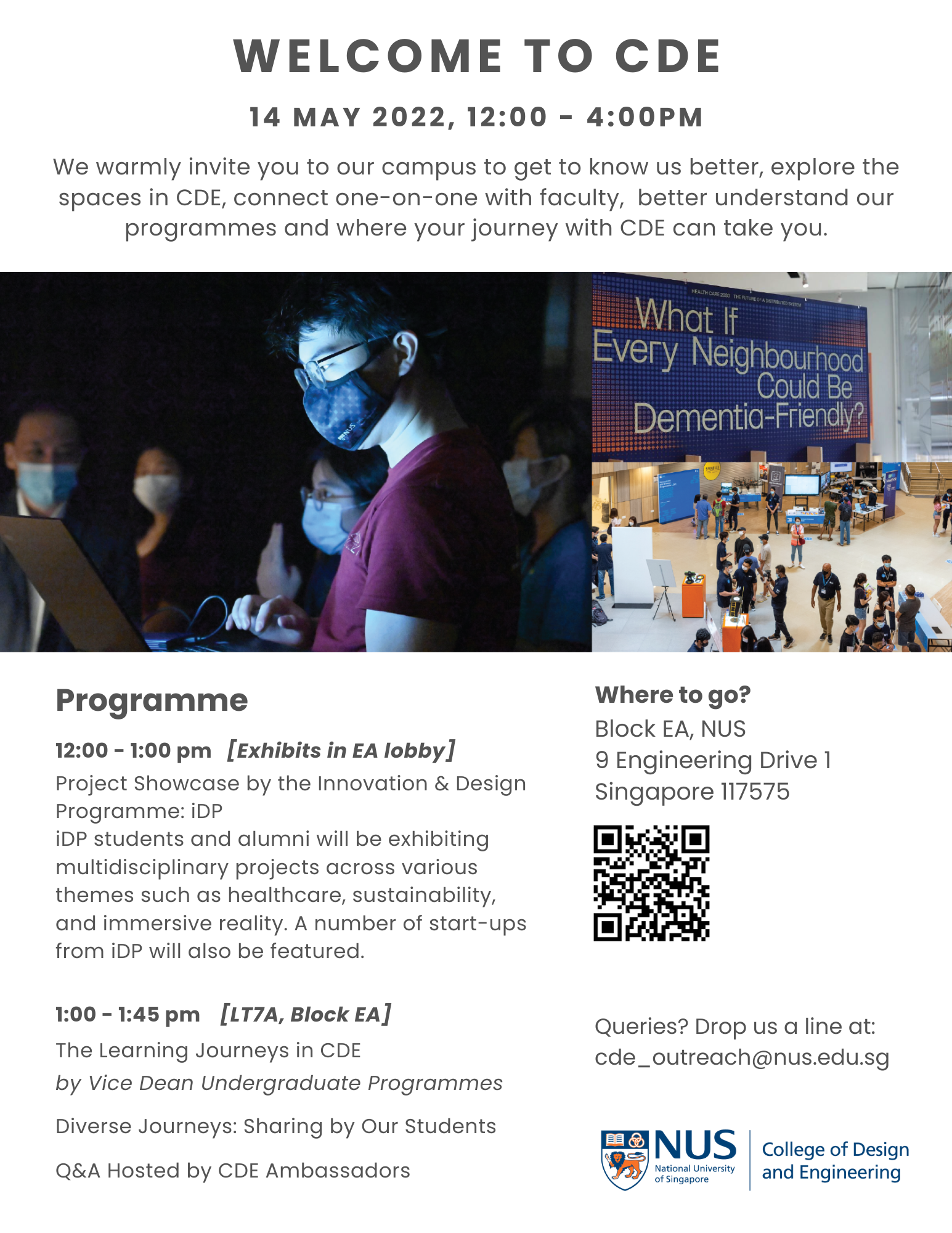 CDE Open Day 2022 – NUS Mechanical Engineering