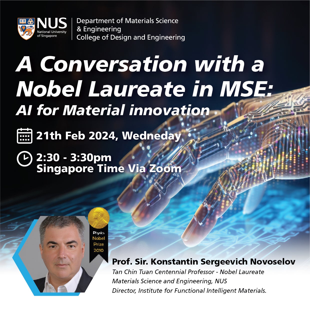 2024 Materials Science and Engineering Talk Series: A Conversation with ...