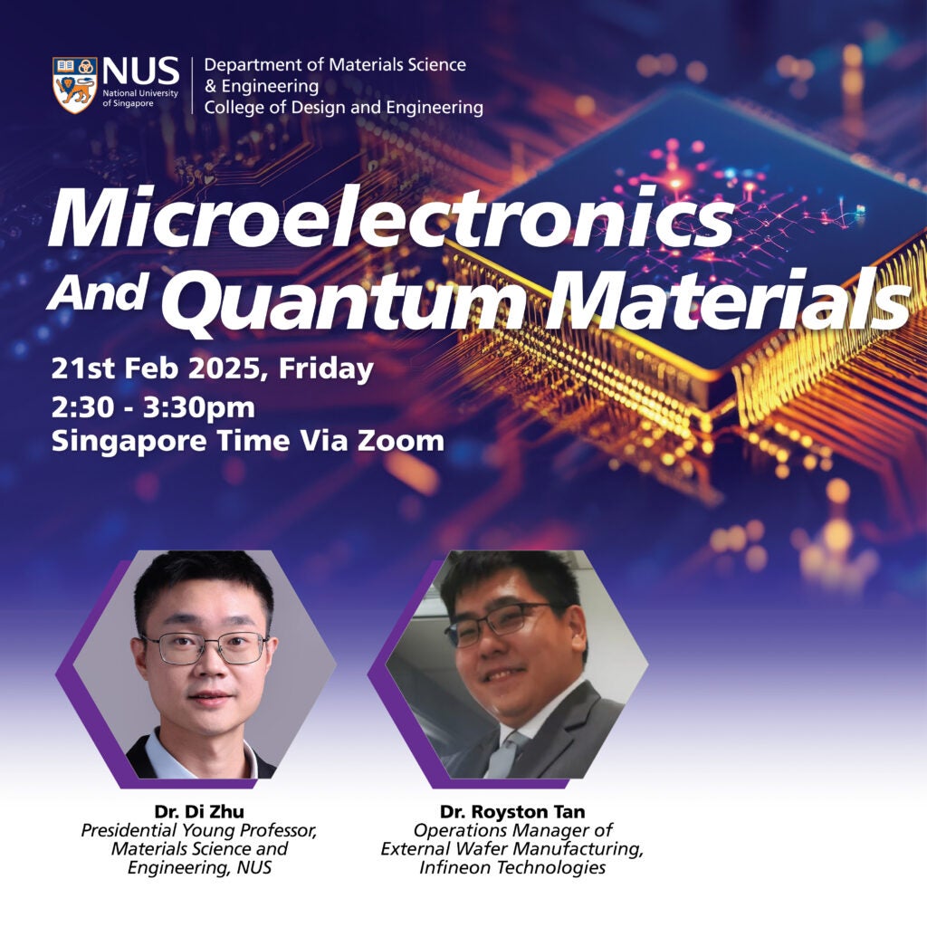 2025 Materials Science and Engineering Talk Series: Microelectronics ...