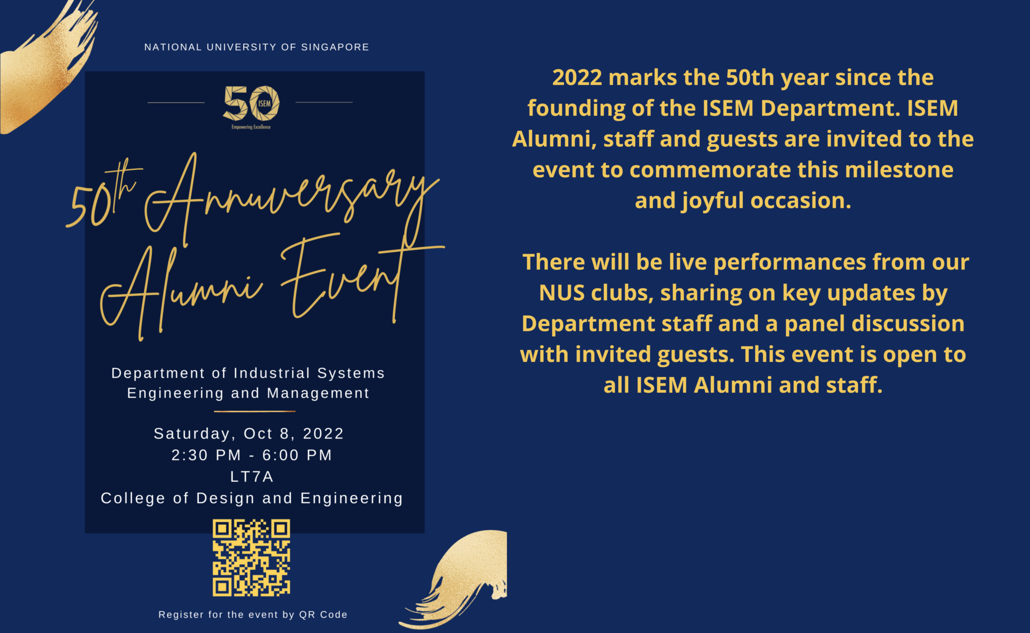 ISEM 50th Anniversary Alumni Event - College of Design and Engineering