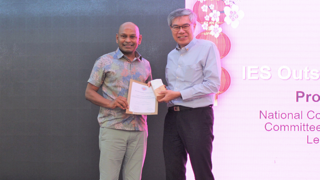 Prof Seeram Ramakrishna presented with IES award - College of Design ...