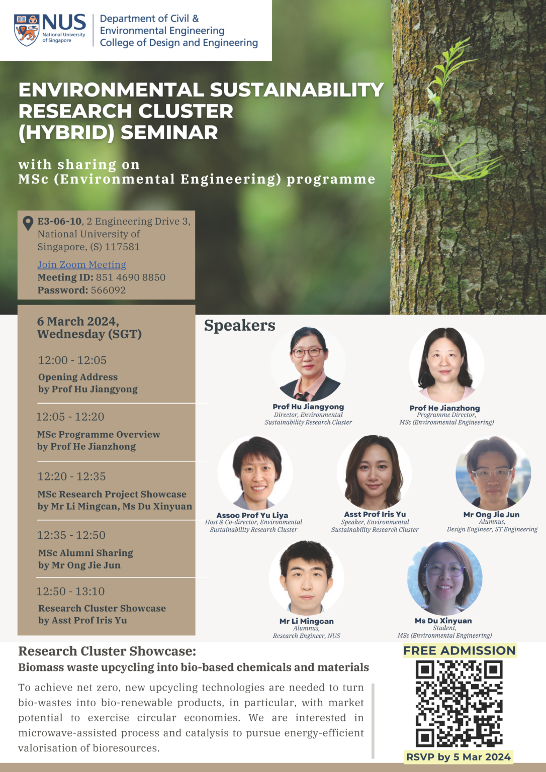 CEE: Environmental Sustainability Hybrid Seminar and MSc (Environmental ...