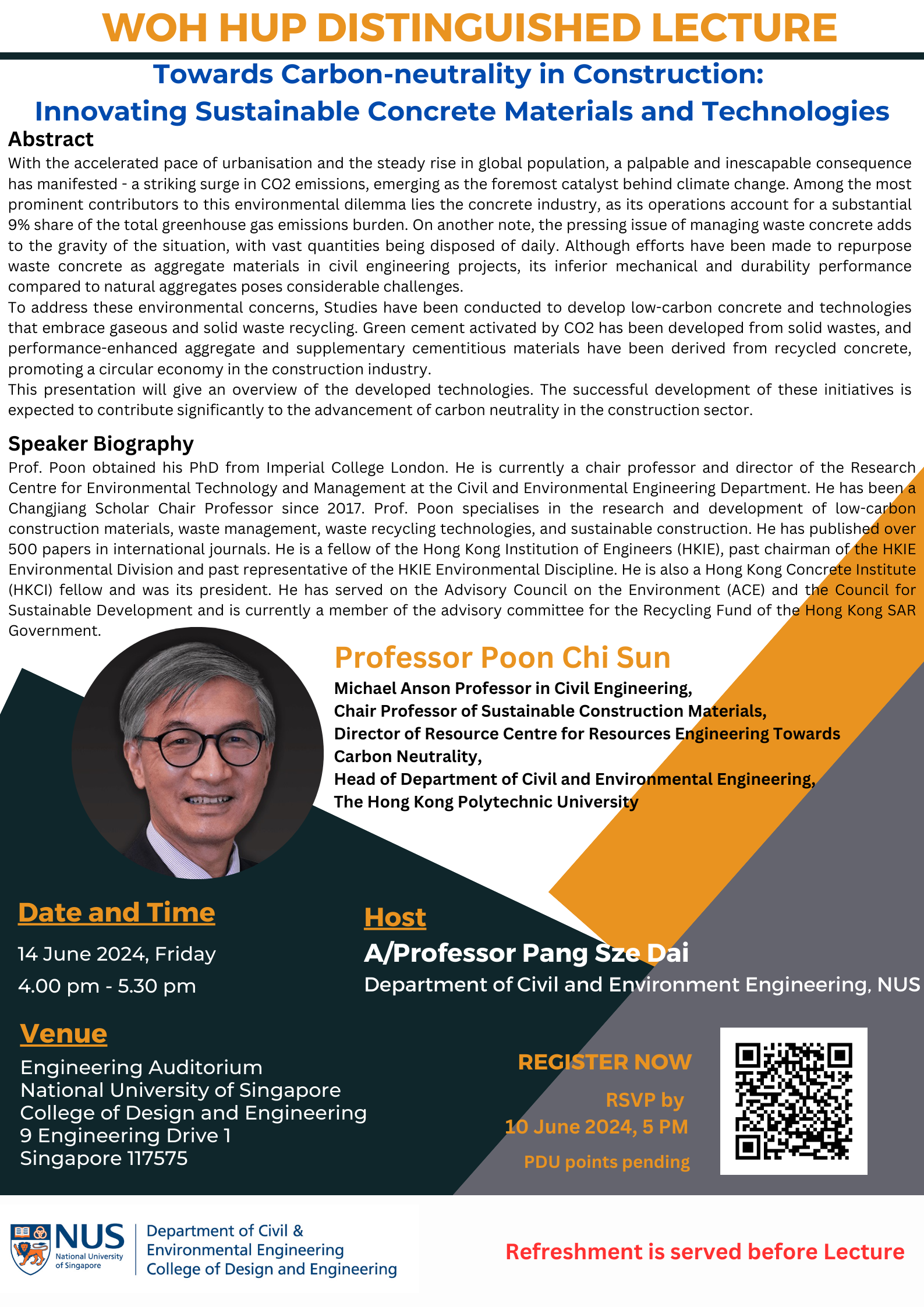 Woh Hup Distinguished Lecture: Towards Carbon-neutrality in ...