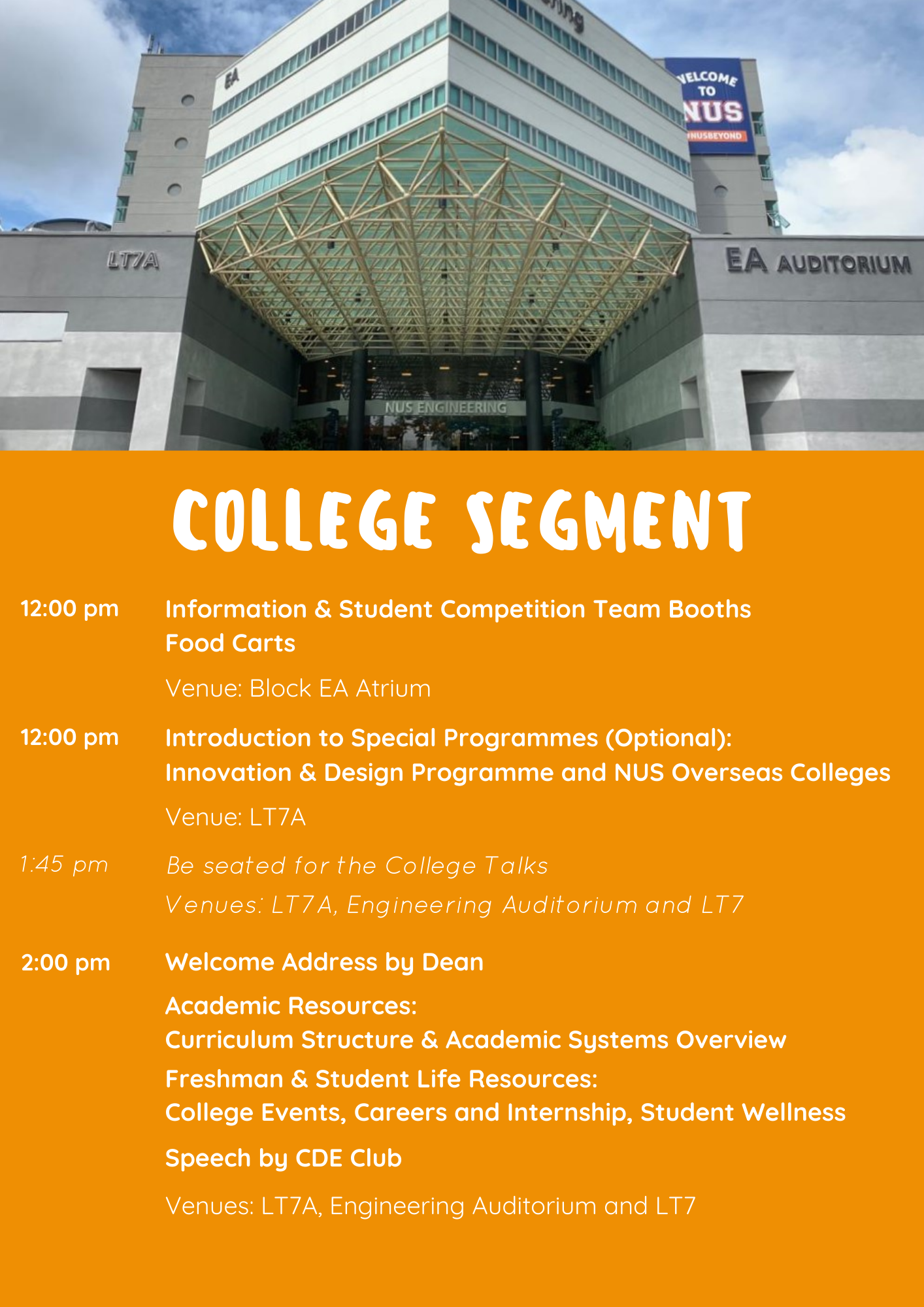CDE Freshman Welcome 2024 - College of Design and Engineering