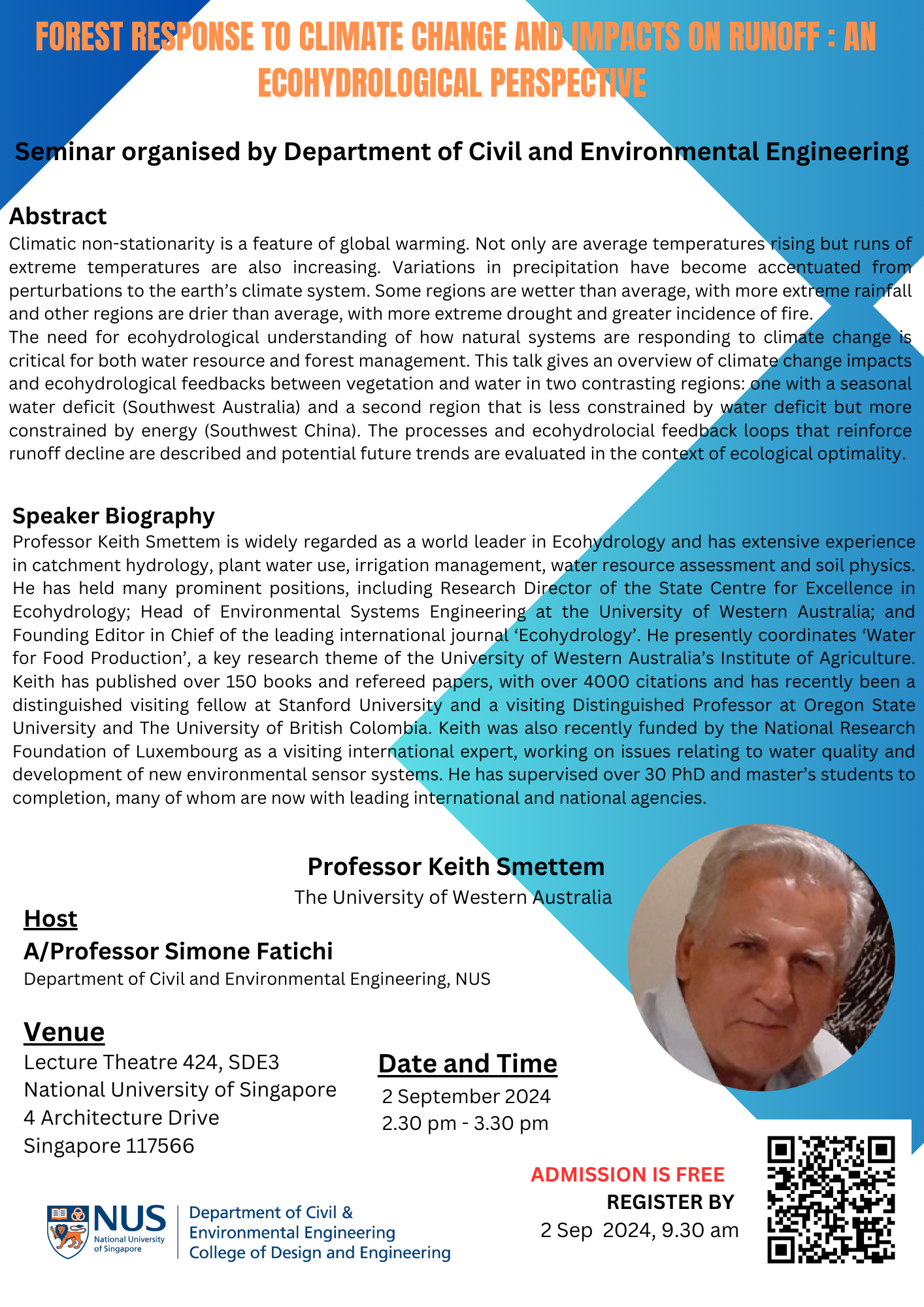 CEE Seminar: Forest Response to Climate Change and Impacts on Runoff ...
