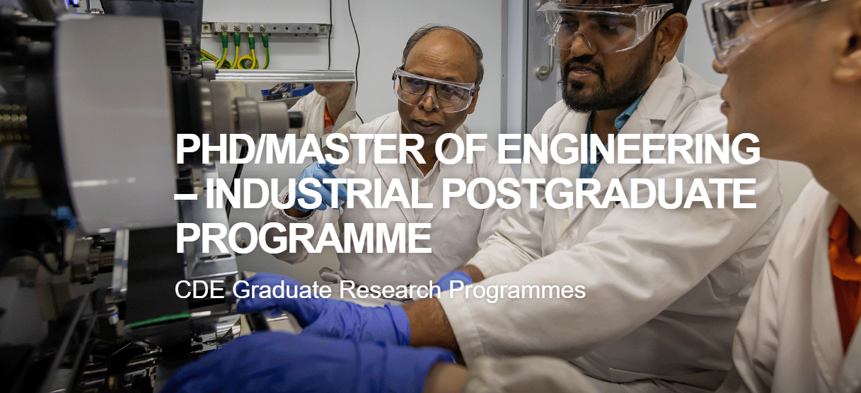 PhD/Master of Engineering – Industrial Postgraduate Programme - College ...
