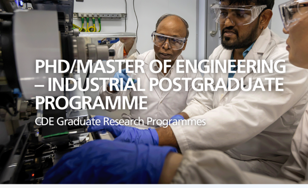 PhD/Master of Engineering – Industrial Postgraduate Programme - College ...