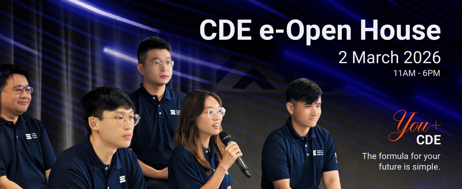 CDE Admissions | 2026 e-Open House - College of Design and Engineering