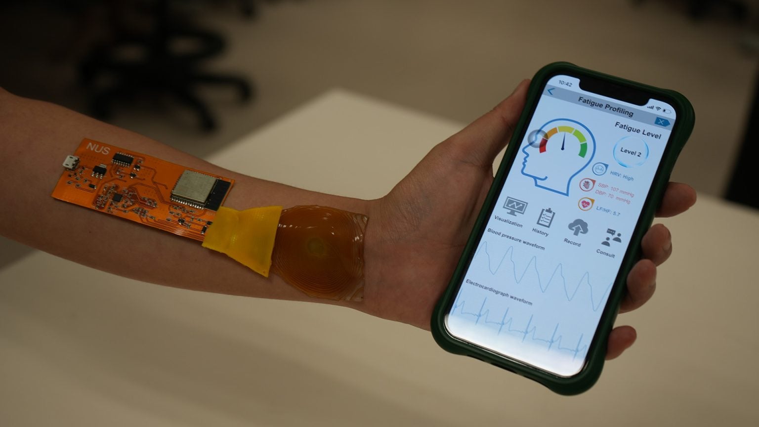 Wearable sensor enables real-time tracking of fatigue and mental health ...